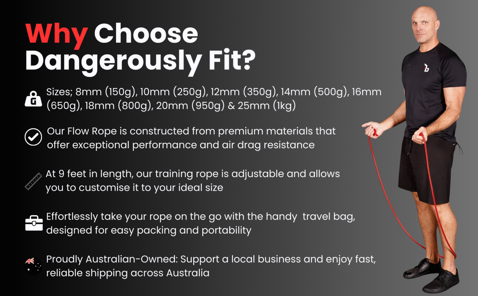 Flow Rope - Heavy Skipping Jump Ropes - Fitness Training
